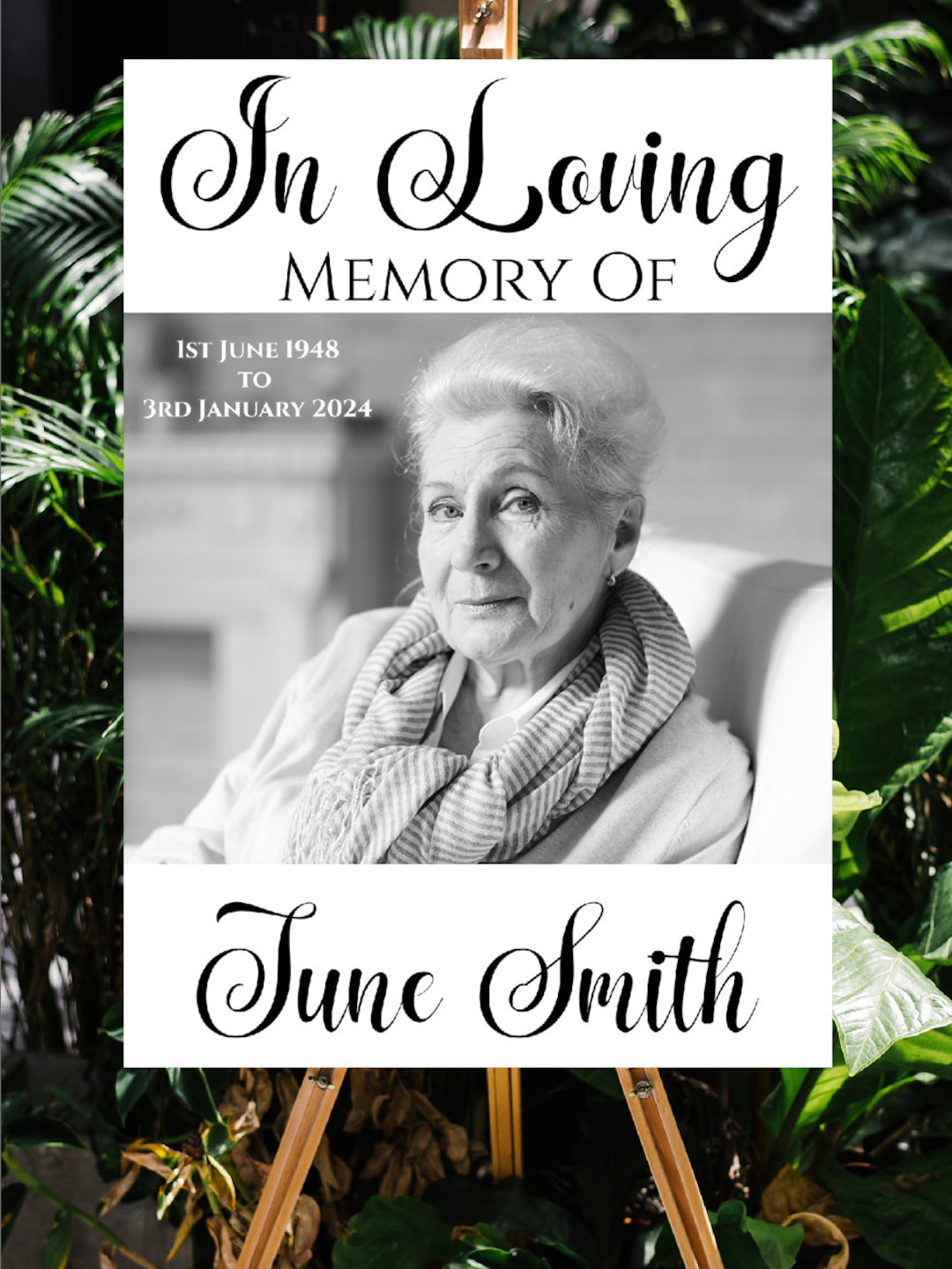 Welcome the Funeral Celebration of Life Wake Memorial Personalised ...