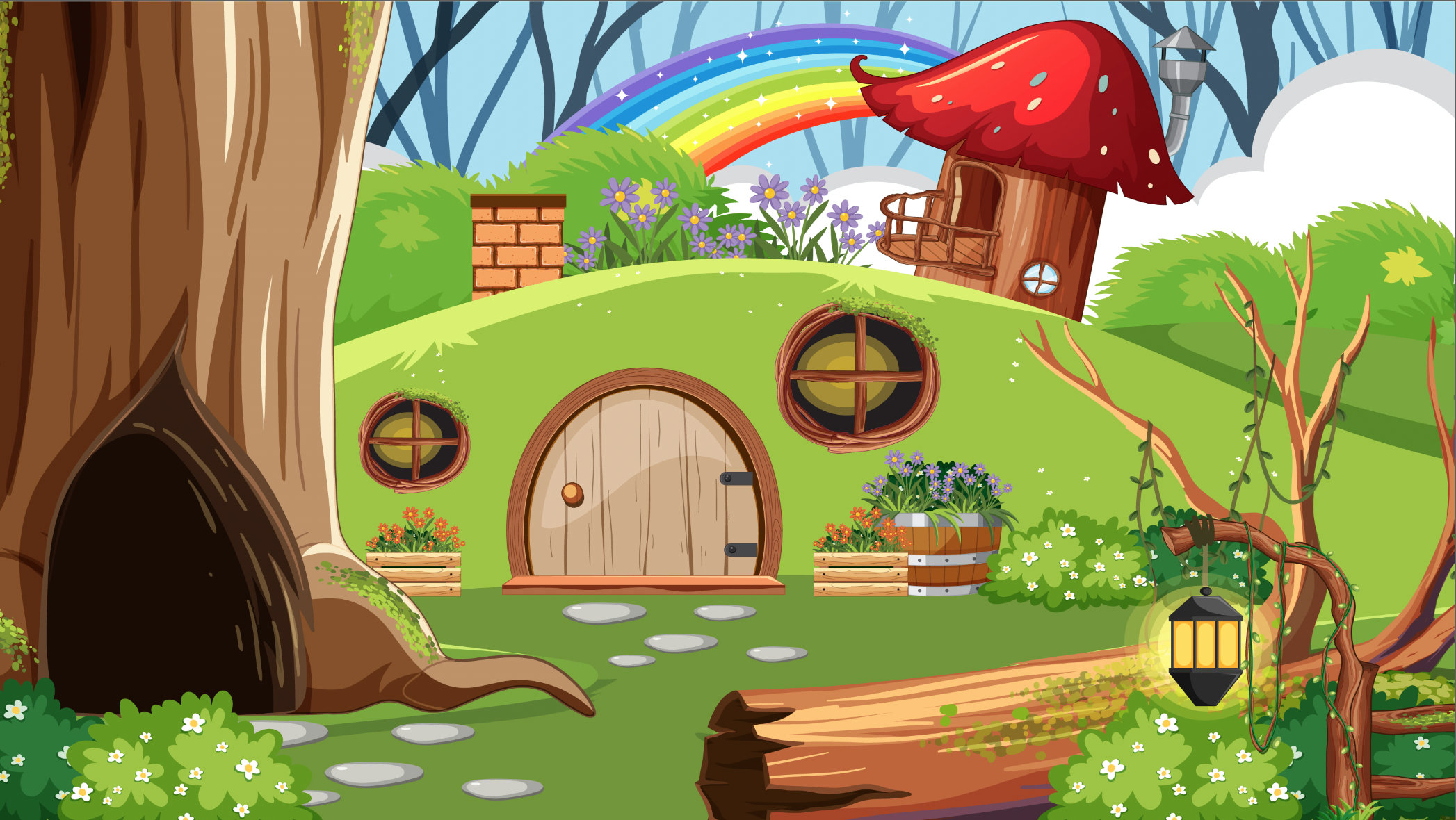 Forest Cartoon Background