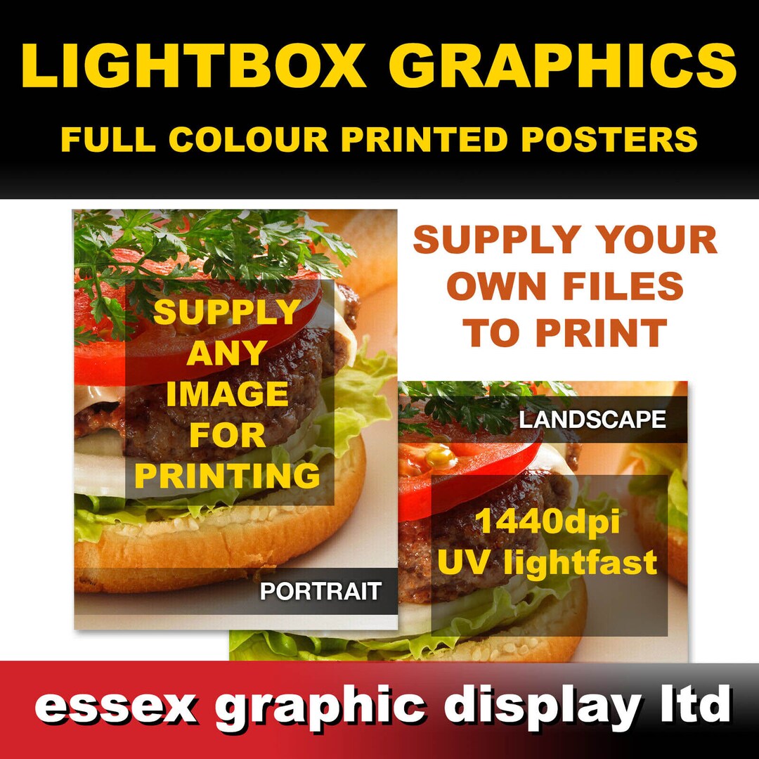 Various Sizes Bespoke Custom Lightbox Film for Lightboxes Light Box ...