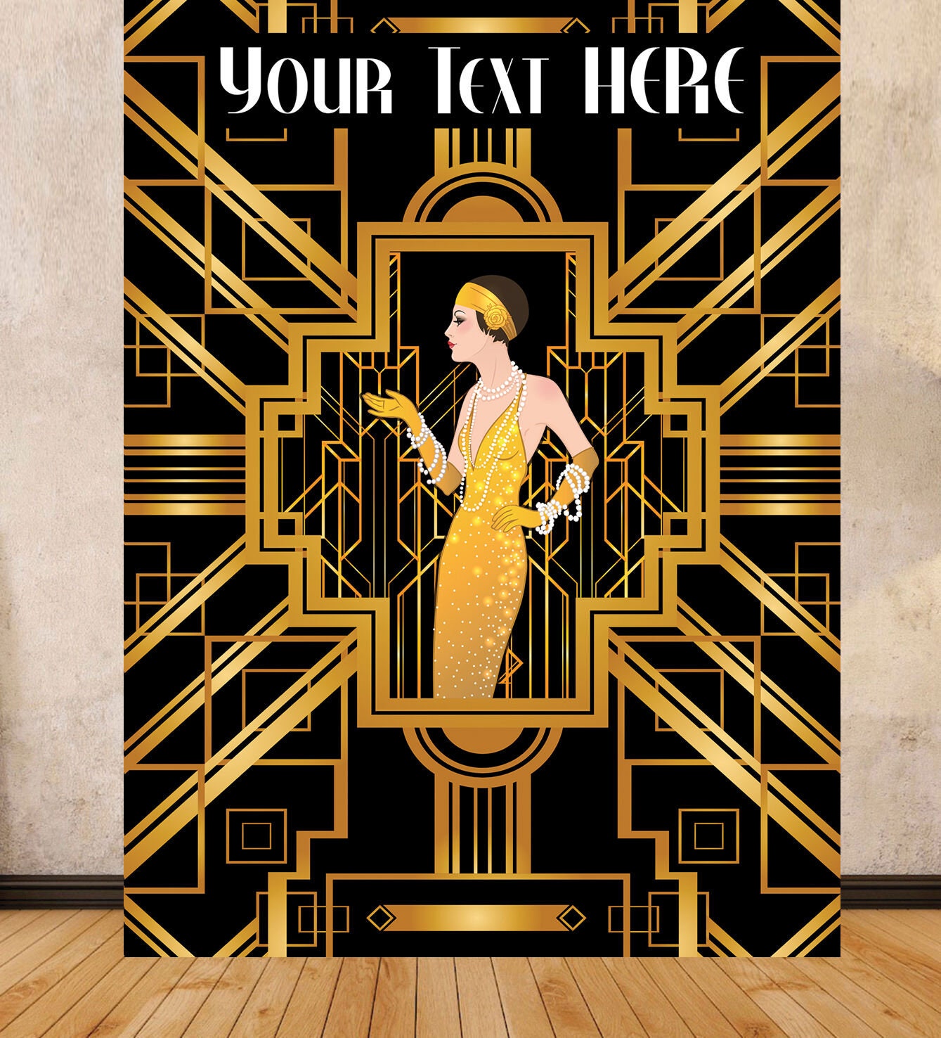 Flapper Gatsby Woman 1920s Theme LARGE Party Backdrop 1.5m Wide X 2m ...