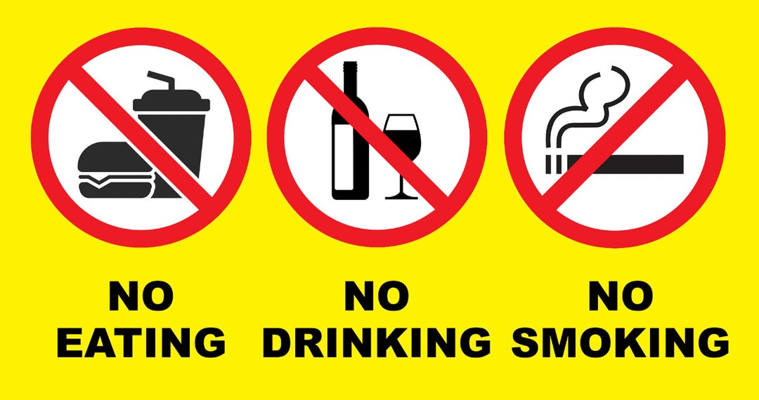 Warning Notice Sign Cab Bus Minibus Vehicle No Smoking Eating or ...