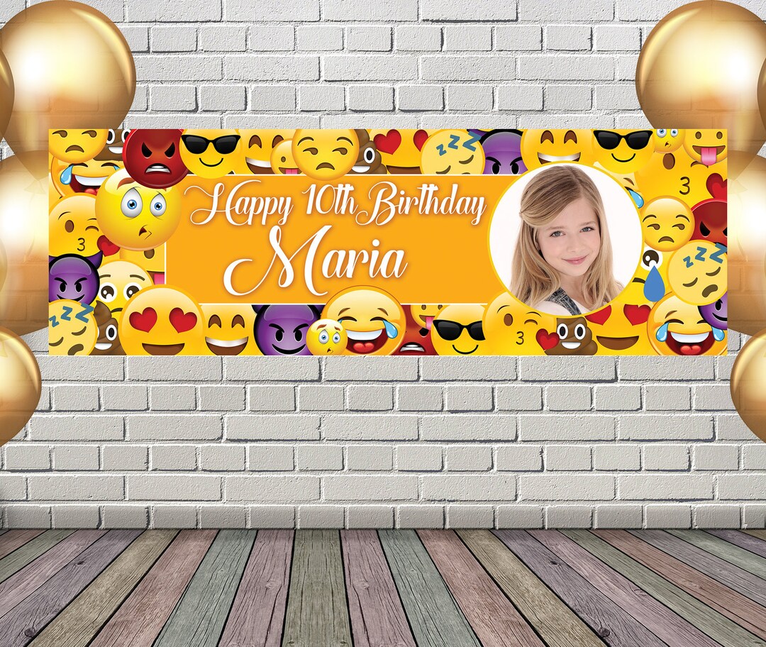 Personalised Bespoke Emoti Emoji Themed Birthday Party Event Poster ...