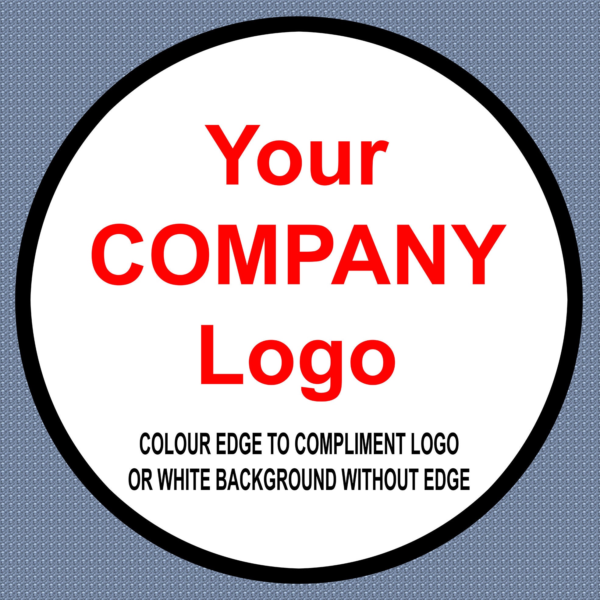 Small & Extra Large Company Logo Round Wall Sticker Decal Adhesive ...