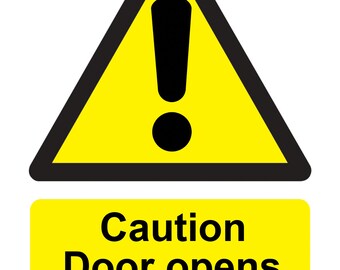 2 X Automatic Door Warning Sticker Decal Sticker Decal - Etsy