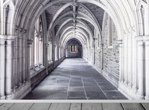 Brick Tunnel Arch Architecture Corridor Medieval Wallpaper - Etsy