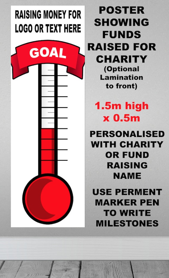 Customizable Fundraising Thermometer