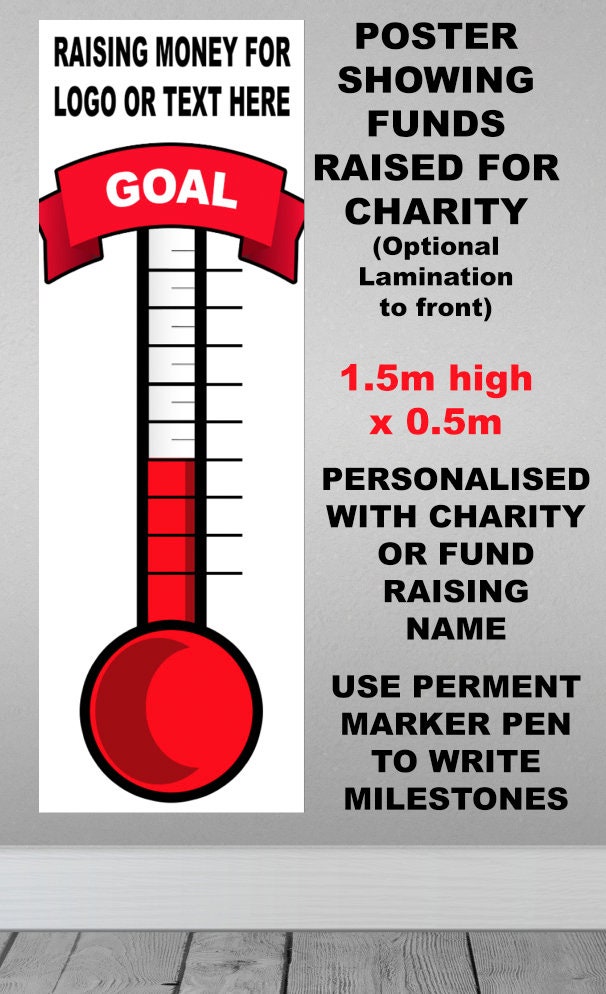 Personalised Bespoke Any Wording and Logo Wall Poster Charity ...