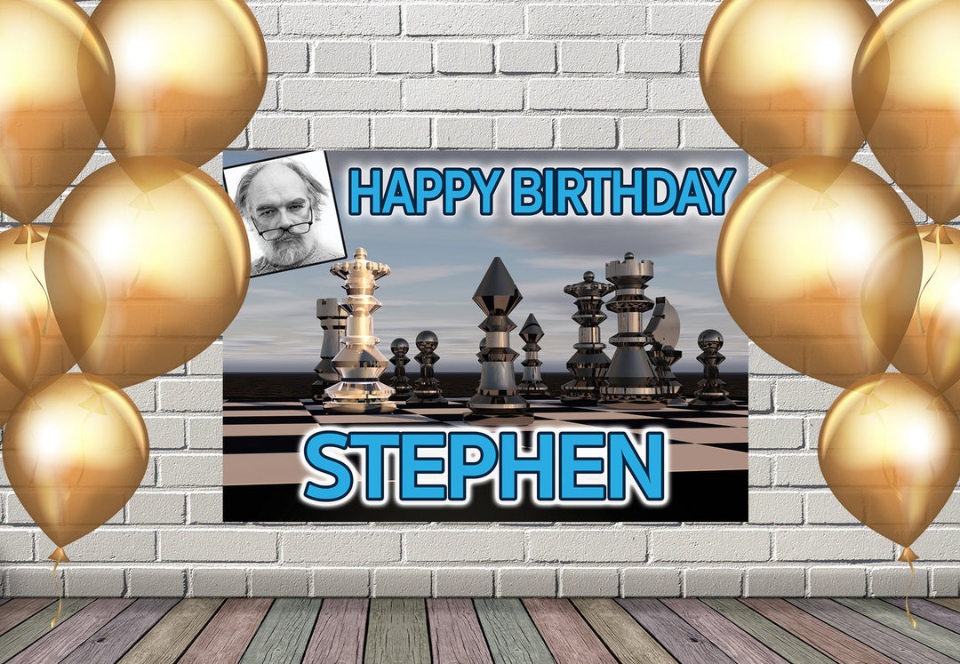 Chess Board Game Themed Birthday Celebration Event Party Personalised ...