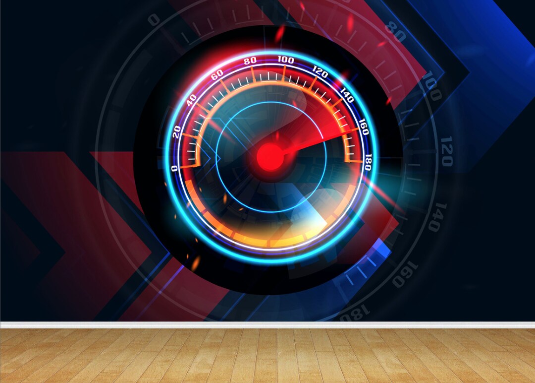 Speedo Speedometer Car Modern Racing Wallpaper Mural for Bedroom ...
