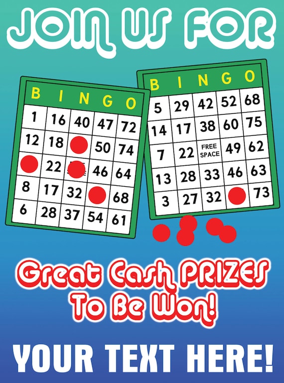 Bespoke Bingo Night Event Poster Graphic Notice Note Sign - Etsy