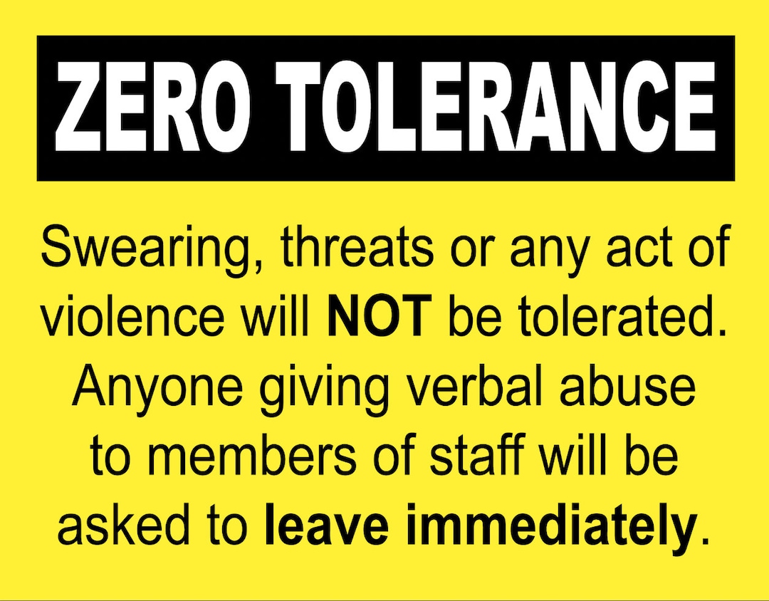 Various Size Posters Warning Polite Notice Business Sign Signage Decal ...