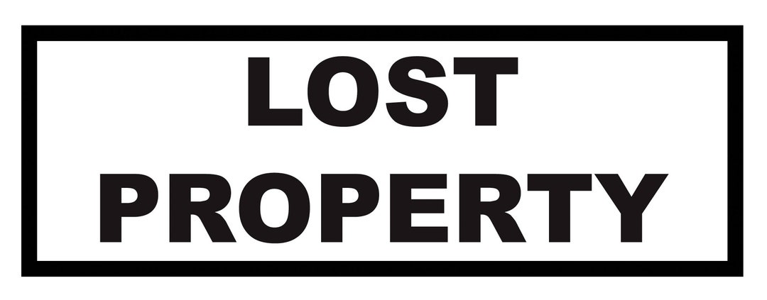 Lost Property Retail Shop Business Notice Sign Door Window Glass Self ...