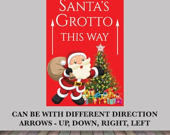 Santas Grotto Sign - Etsy