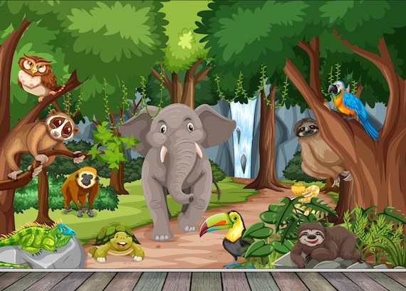 Cartoon Jungle Elephant