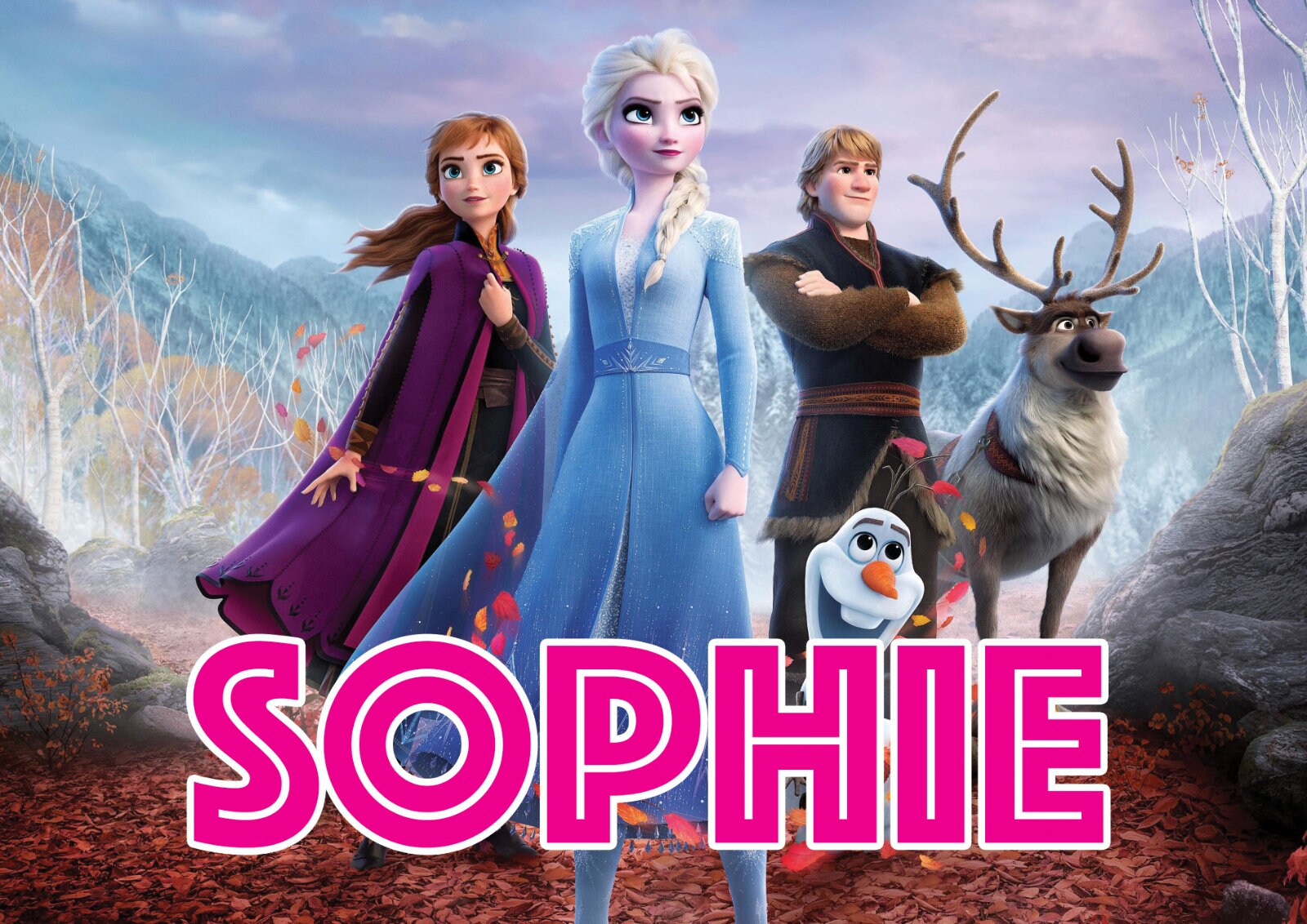 Personalised Frozen Name High Resolution Printed Poster | Etsy