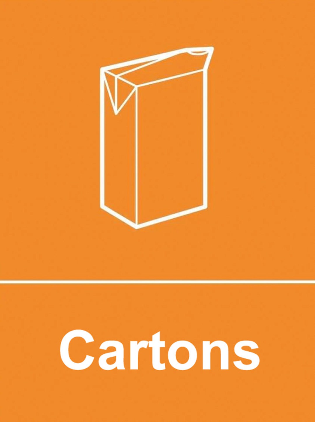Recycling Cartons Orange Office Industrial Business Commercial Notice ...