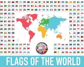 Small World Map Poster - Etsy UK