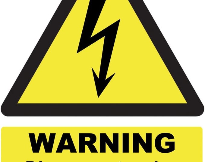 Danger Warning Disconnect Mains Supply Before Removing Cover Electric ...