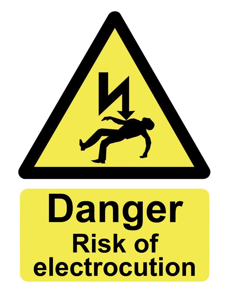 Buy Danger Risk of Electrocution Electrical Electric Voltage Health and ...