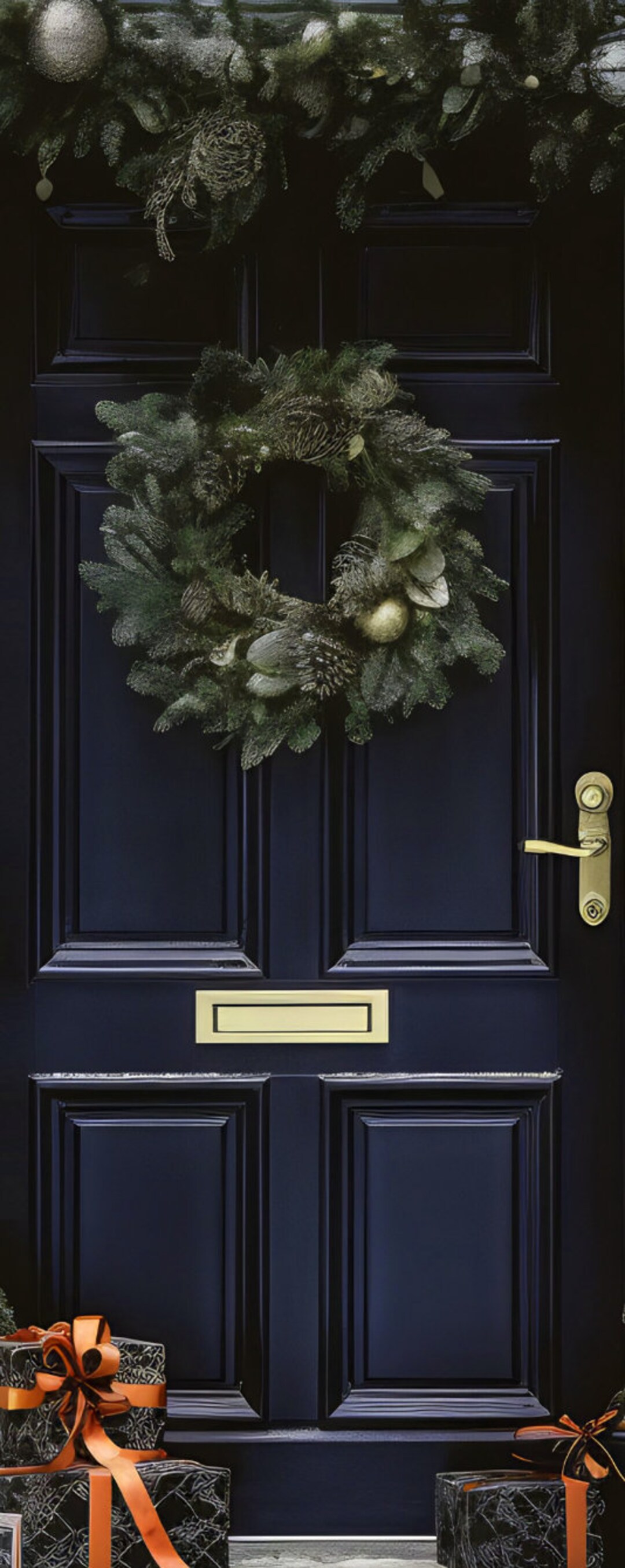 Laminated Large Christmas Door Xmas Themed Poster Graphic Scene Setter ...