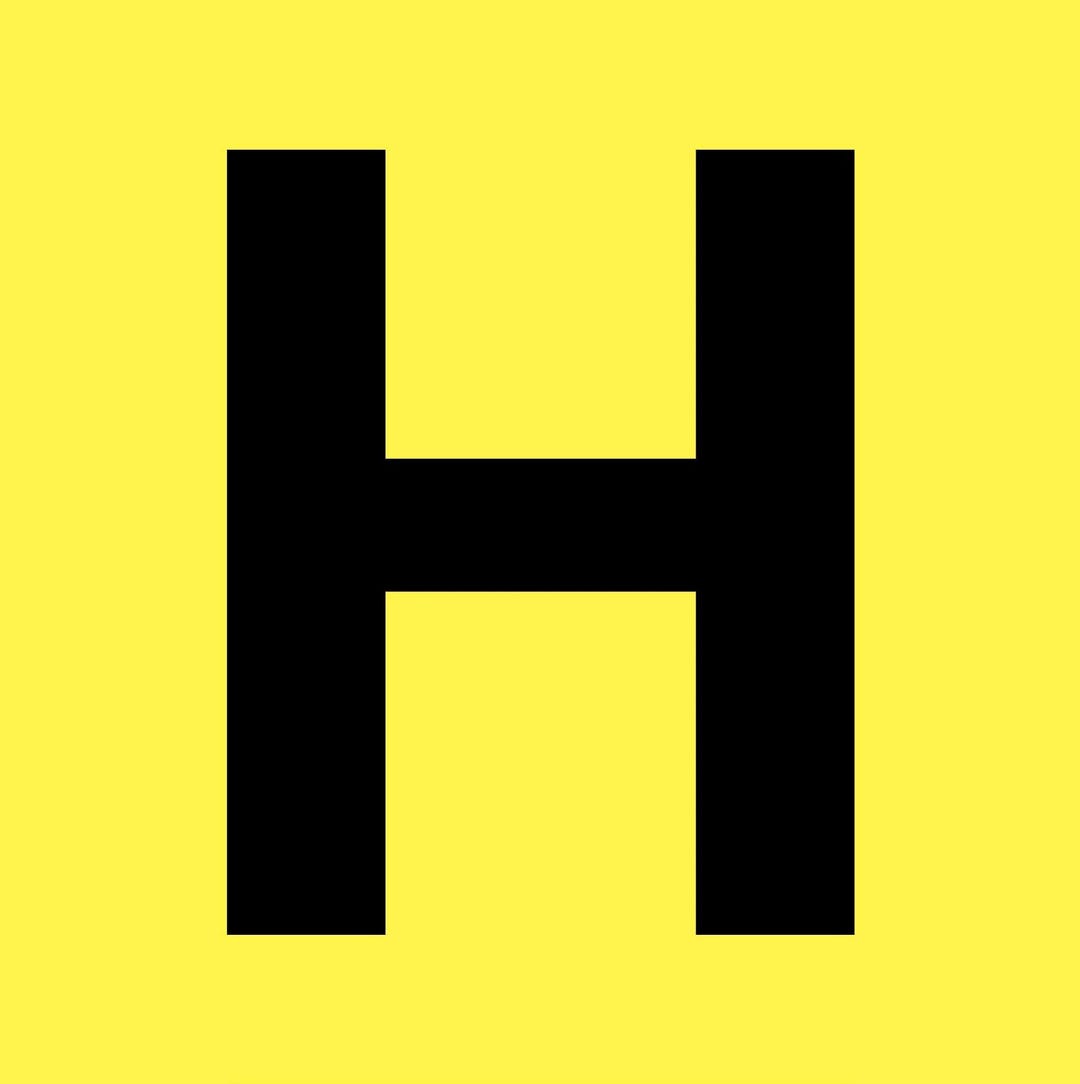 Fire Hydrant Yellow Black H Sign Fire Health & Safety Sign Adhesive ...