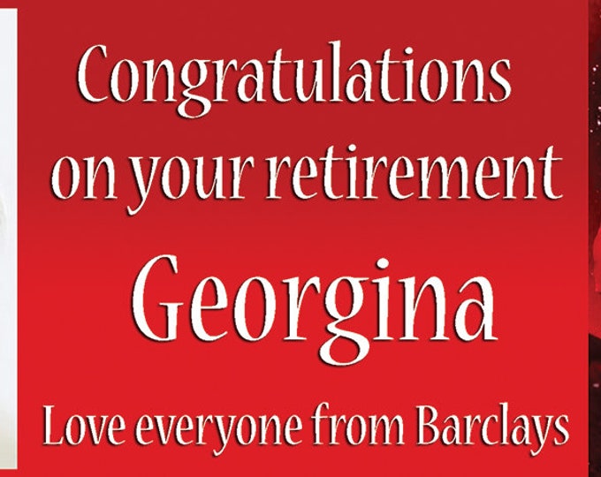Personalised Happy Retirement Retiring Themed Party Event Poster Banner ...