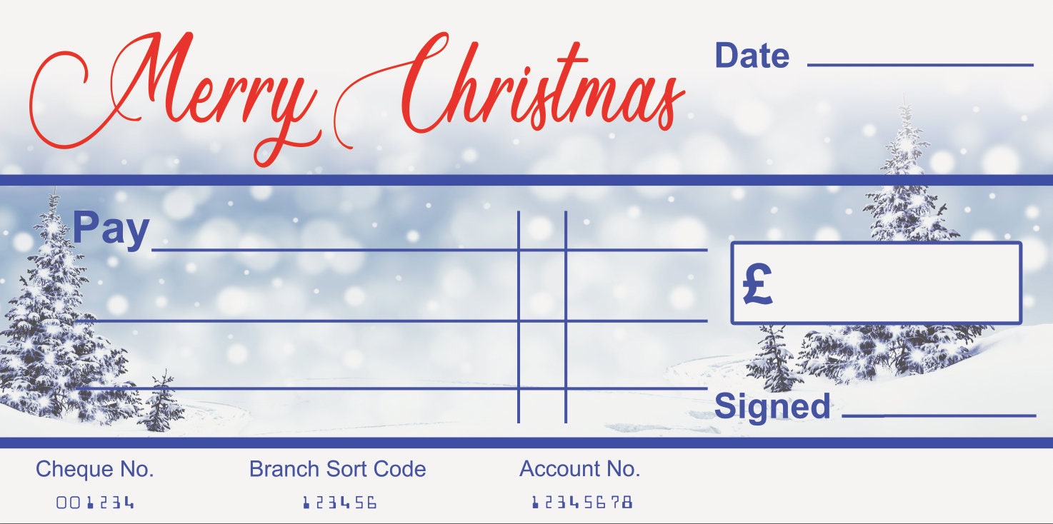 EXTRA Large Giant BLANK Cheque Happy Christmas Gift Of Money Etsy UK EXTRA Large Giant BLANK Cheque Happy Christmas Gift Of Money Etsy UK