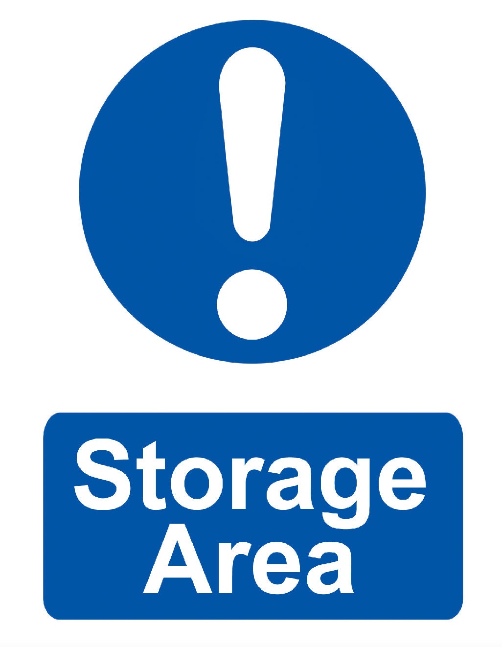 Safety Advice Warning Notice Blue Storage Area Sign Self Adhesive Gloss ...