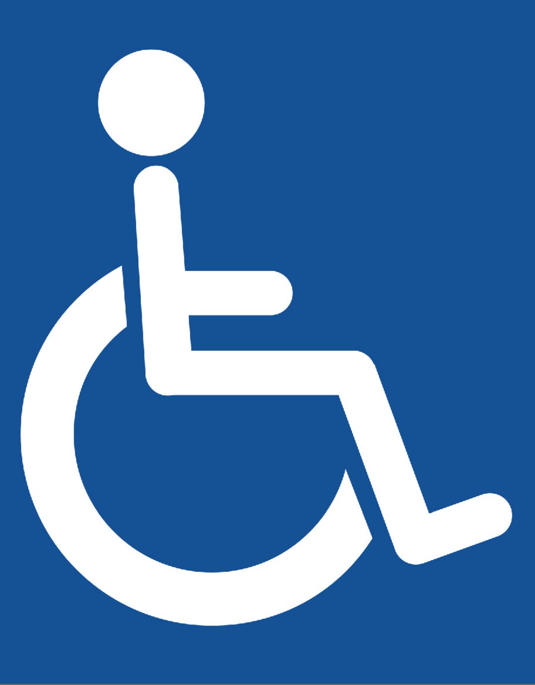 Blue Disabled Notice Signage Printed Business Foamex Sign Rigid Board ...