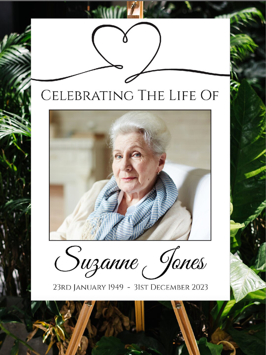 Welcome the Funeral Celebration of Life Wake Memorial Personalised ...