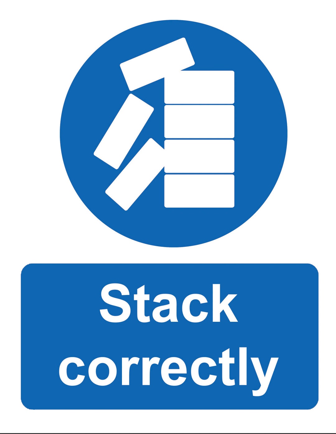 Stack Correctly Mandatory Notice Blue Industrial Business Office ...
