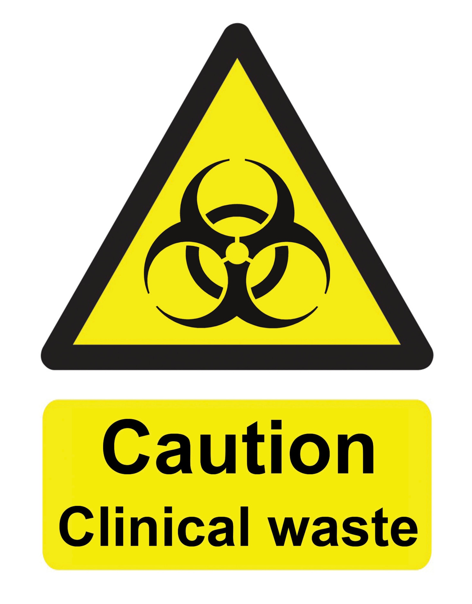 Danger Warning Clinical Waste Business Yellow Health & Safety Notice ...