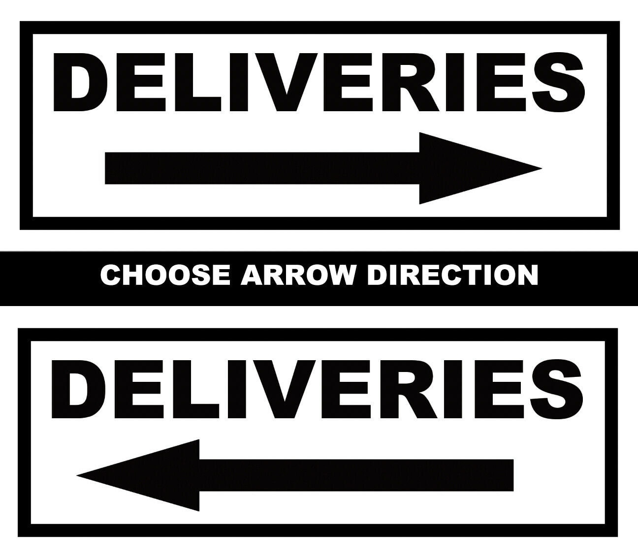 Deliveries Arrow Retail Salon Shop Business Notice Sign Door Window ...