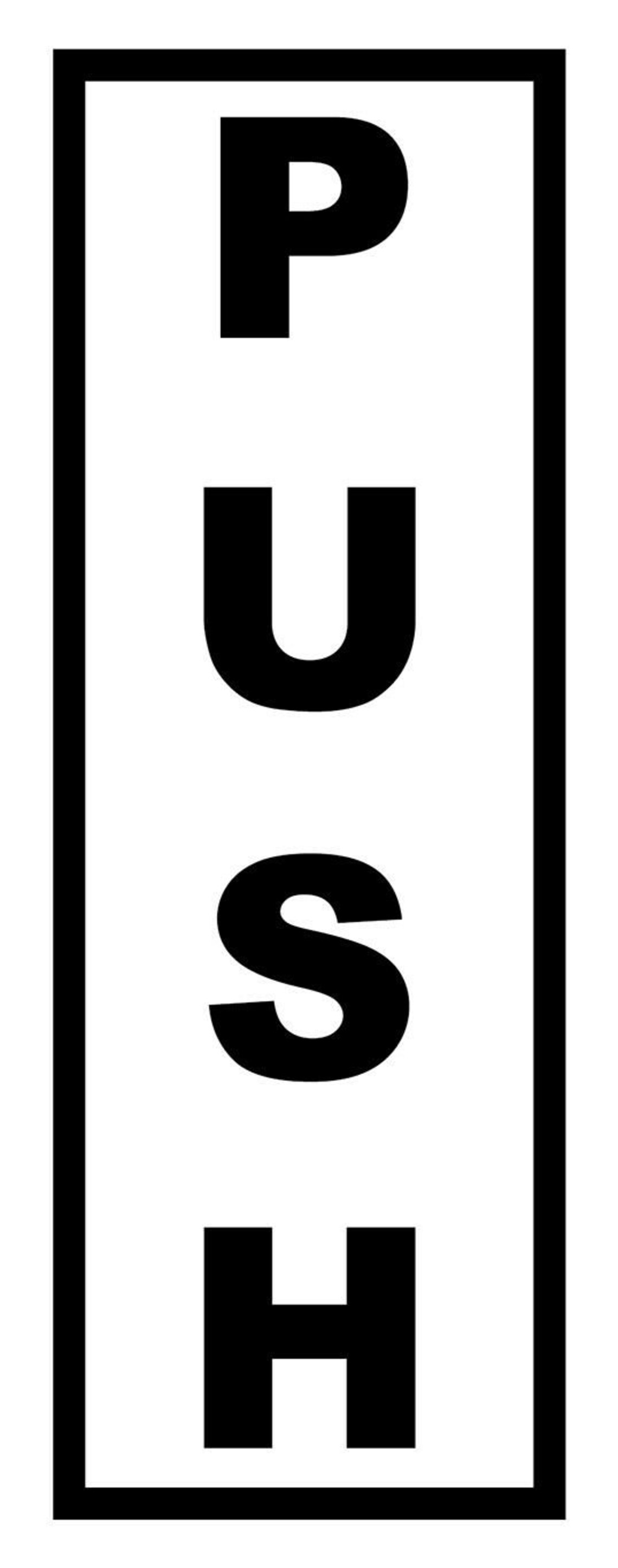 Warning Push Retail Shop Business Retail Notice Sign Door Self Adhesive ...