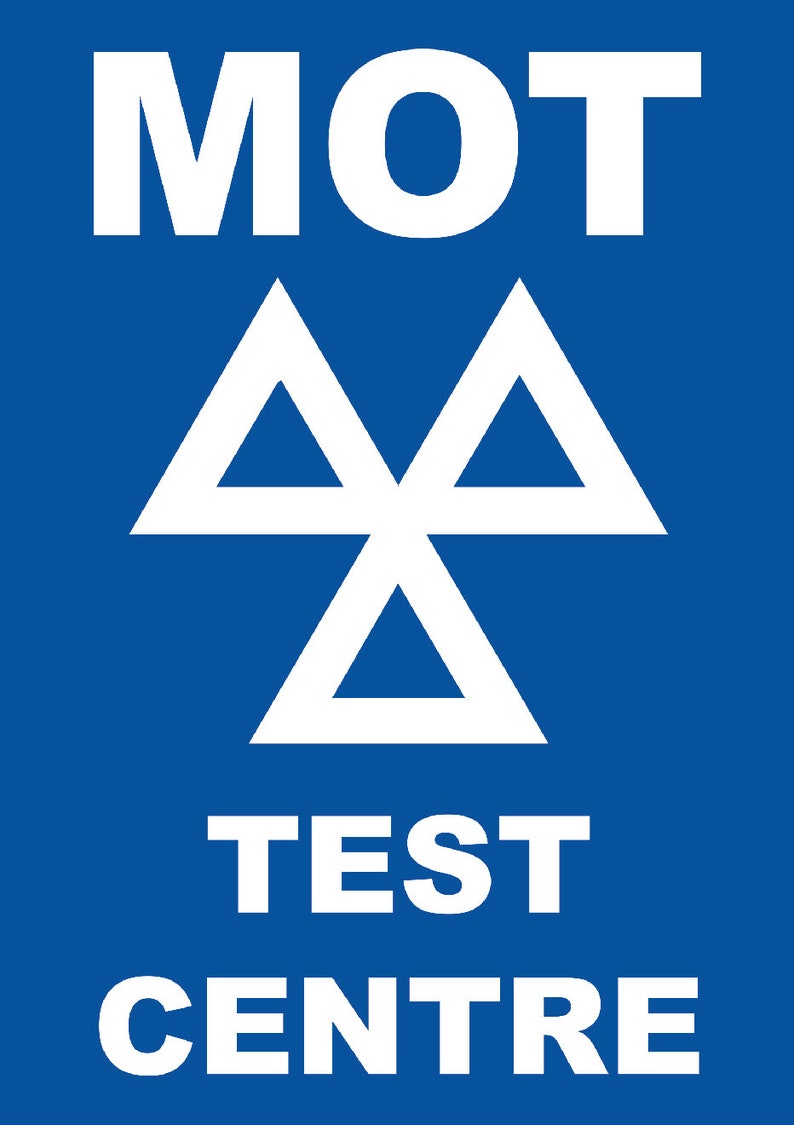 GLOSS External Grade Adhesive Sticker Decal MOT Test Centre Signage ...