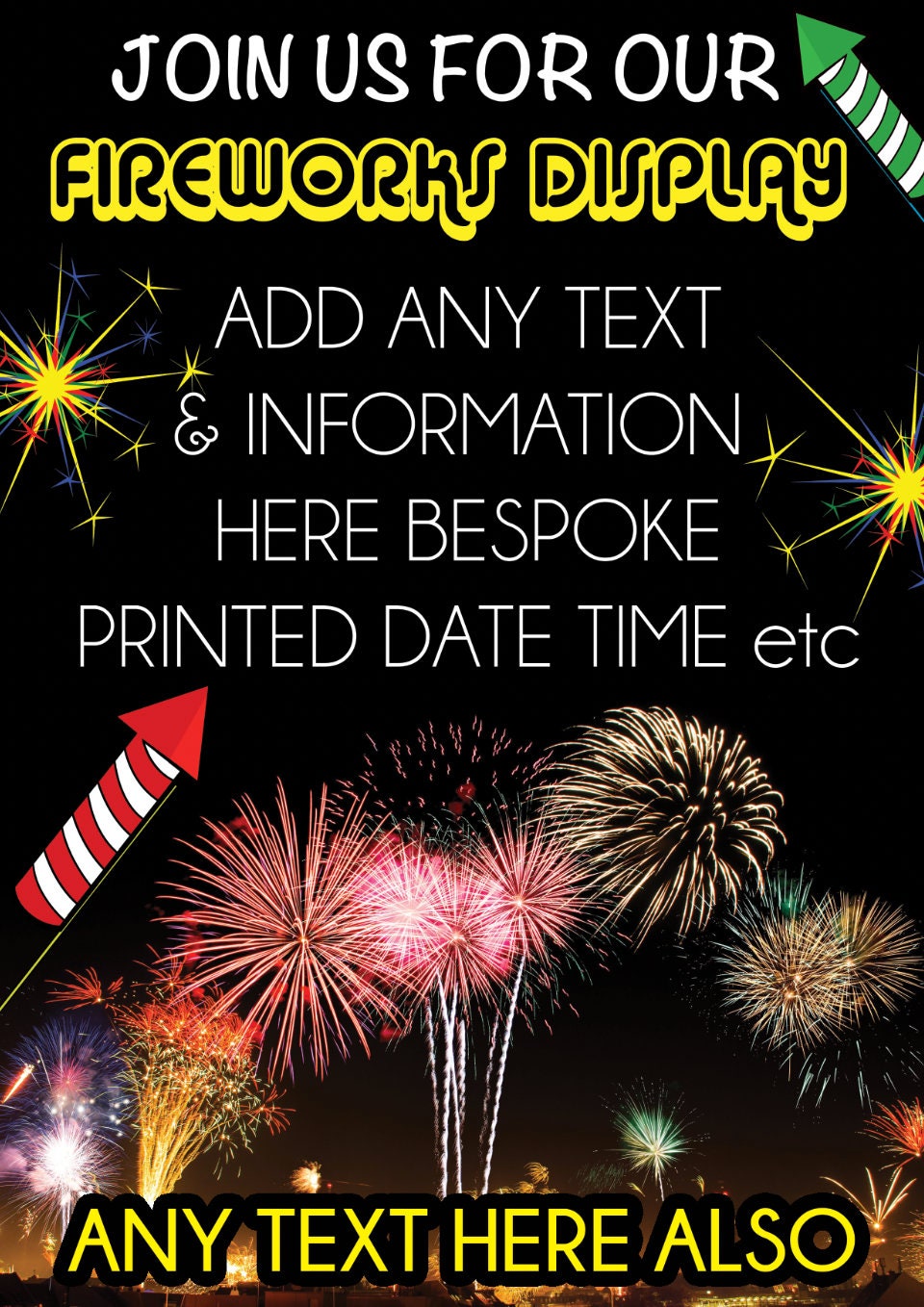 Sign Poster Advert Advertising Fireworks Firework Bonfire - Etsy
