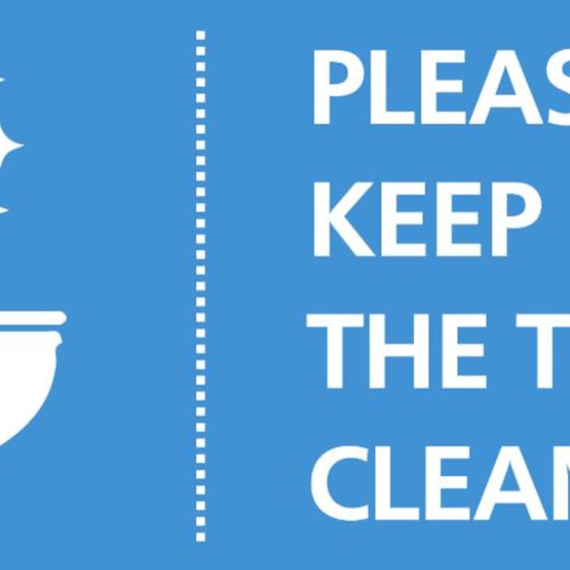 Keep the Toilet Clean Signs - Etsy