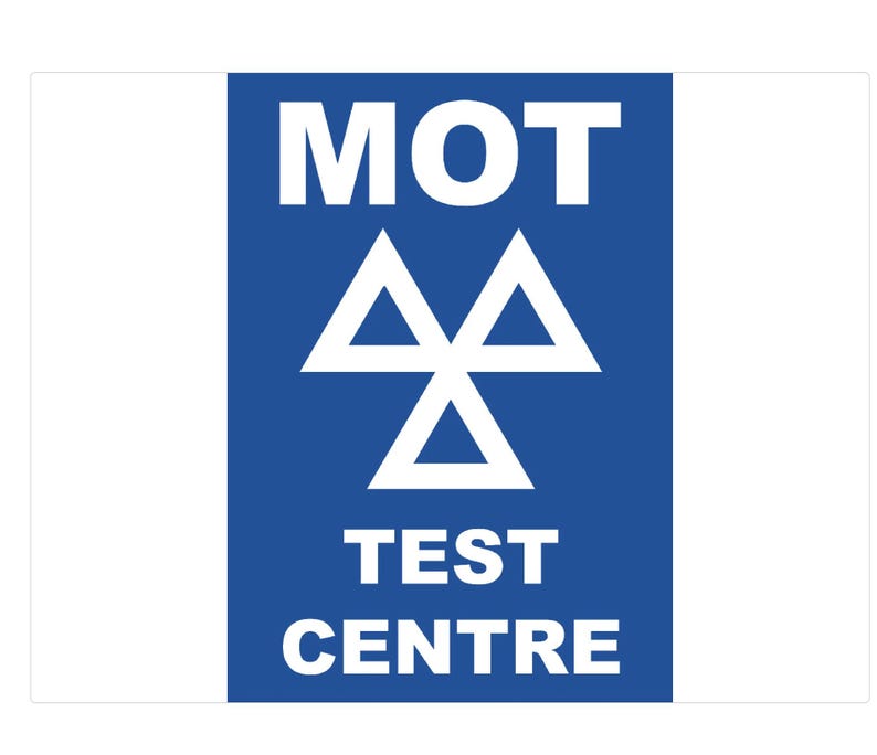 GLOSS External Grade Adhesive Sticker Decal MOT Test Centre Signage ...