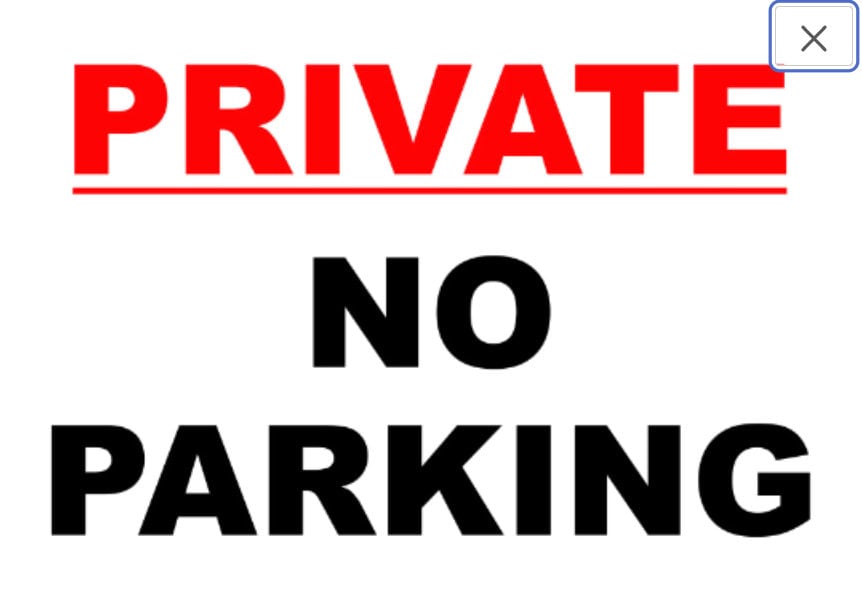 Private No Parking Do Not Park Business Etc Signage Sign Adhesive Gloss ...