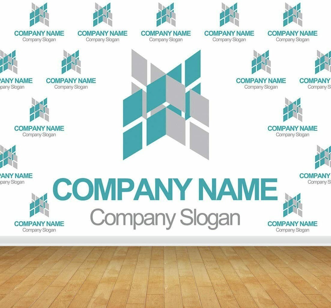 Company Business Logo Wallpaper Mural for Office Retail Decor Various ...