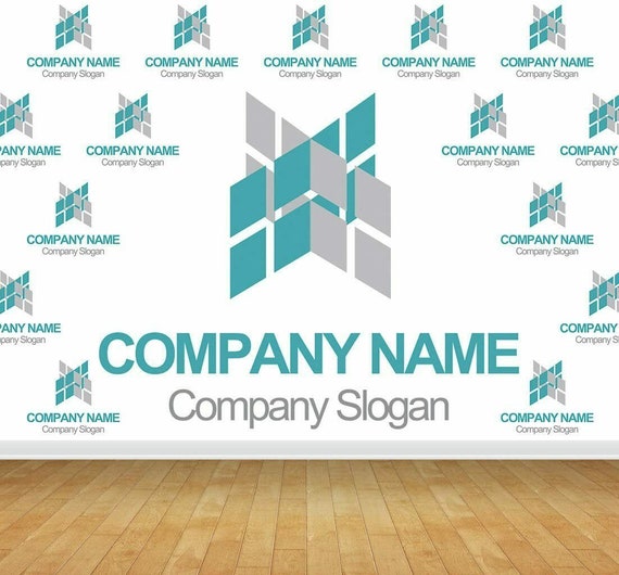 Company Business Logo Wallpaper Mural for Office Retail Decor - Etsy