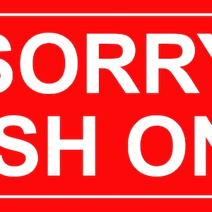 Sorry Cash Only Sign - Etsy