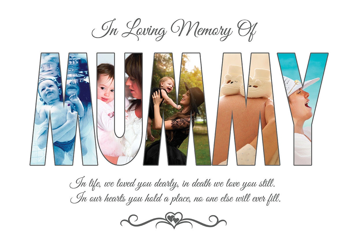 Personalised Any Name With Photo Collage Celebration of Life - Etsy