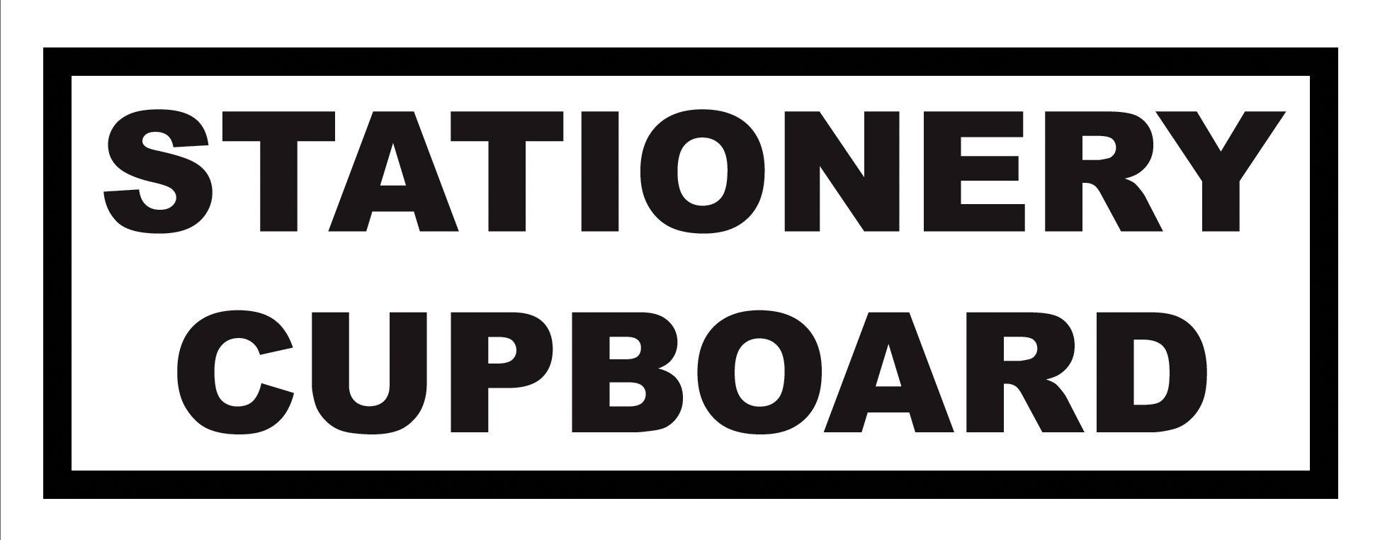 Stationery Cupboard Retail Office Shop Business Notice Sign Door Window ...