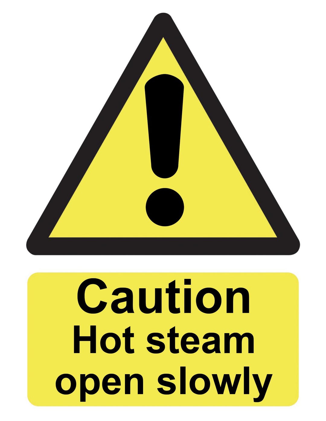 Caution Hot Steam Open Slowly Sauna Spa Business Notice Sign Self ...