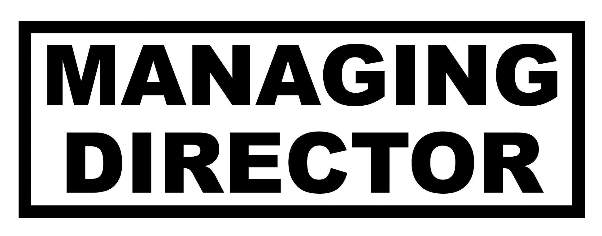 Managing Director Door Sign Business Notice Sign Door Window Glass Self ...