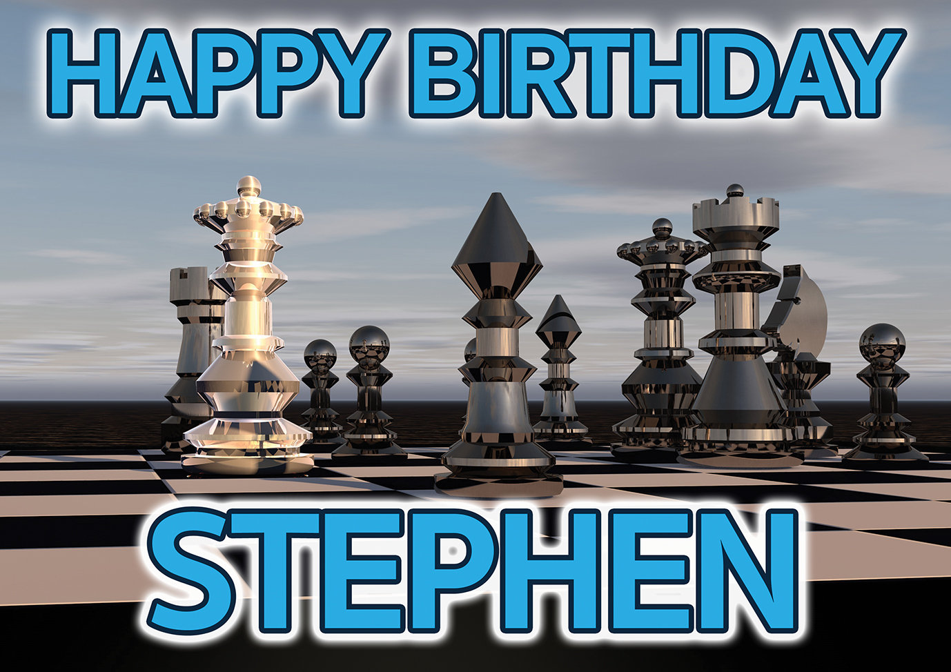 2 Sizes A0 & A1 Chess Board Game Theme Personalised Name Poster Event ...