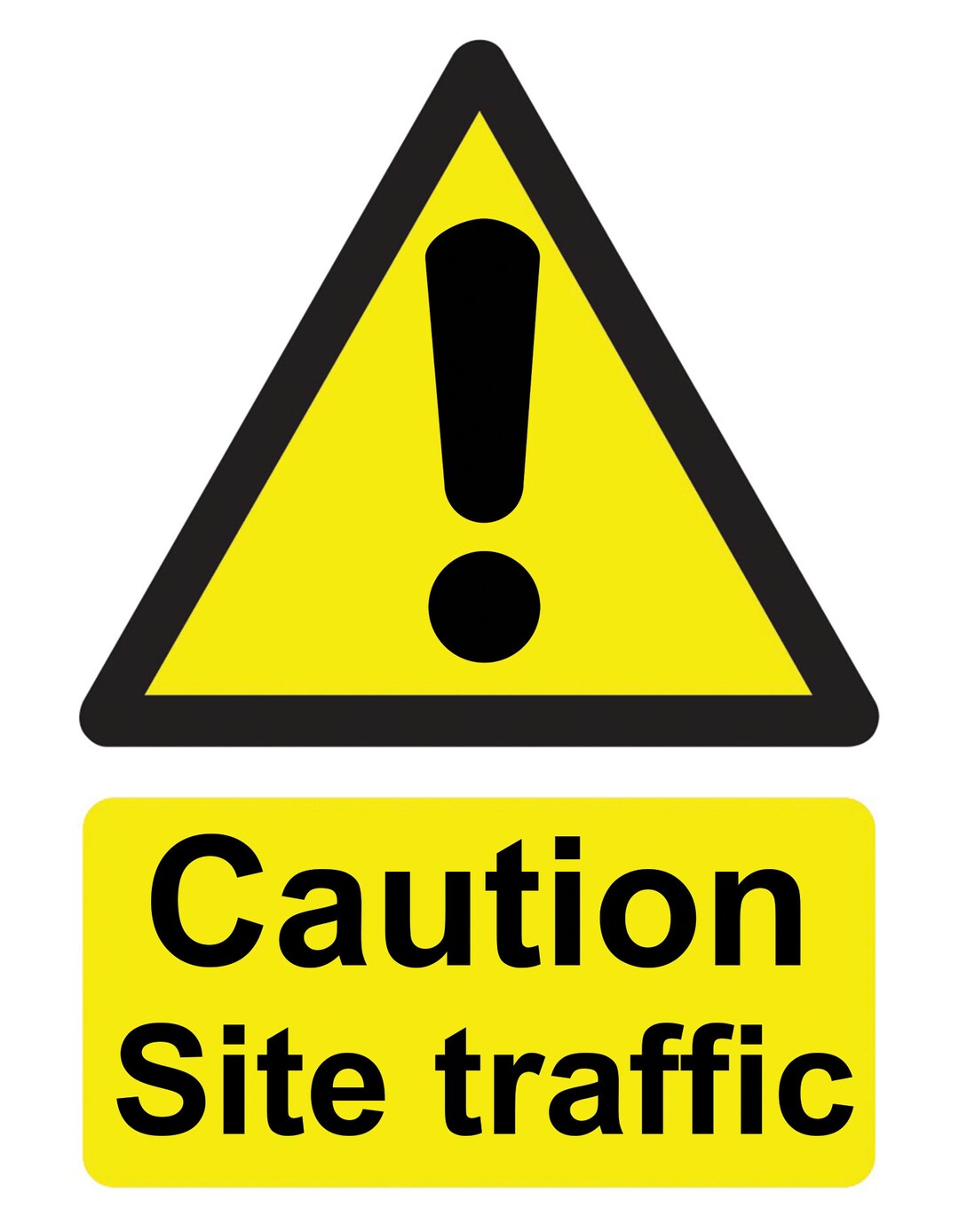 Caution Site Traffic Sign Signage Notice Warning Health Safety Foamex ...