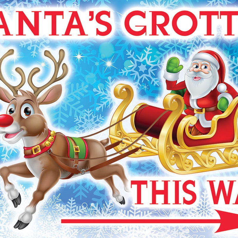 Santa's Grotto Sign - Etsy UK