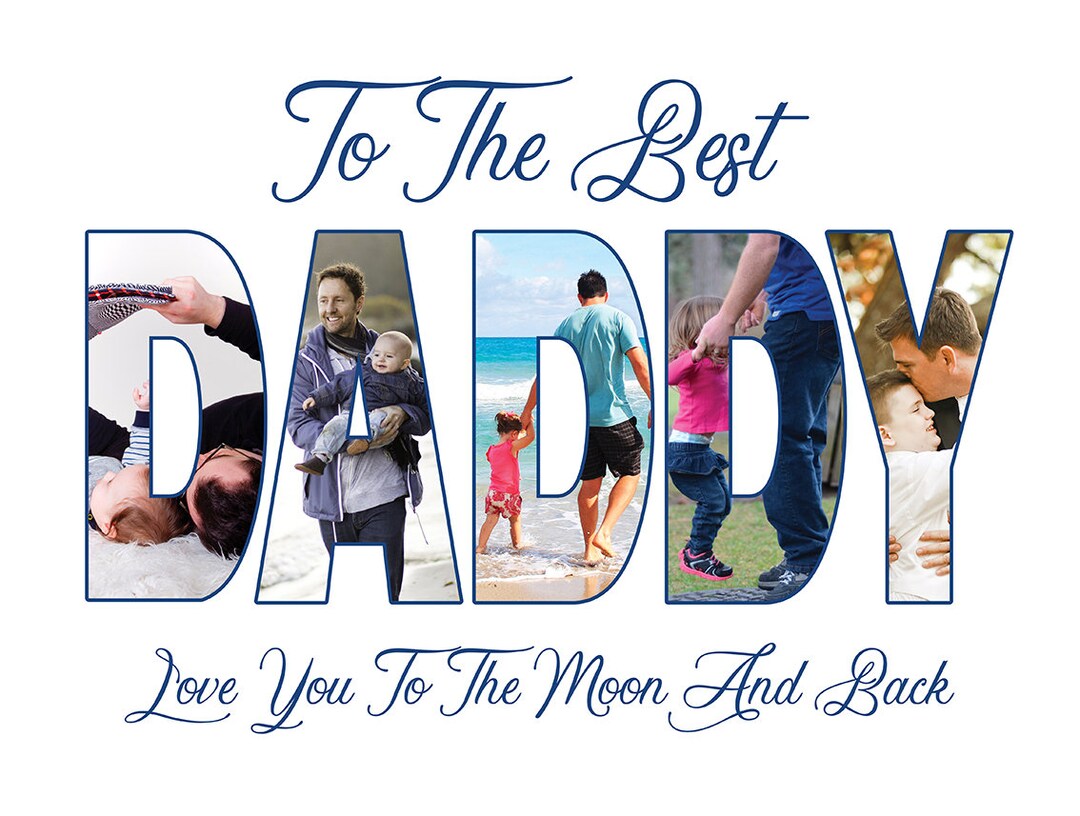 Personalised Bespoke Photo Poster Graphic Print for Best Daddy ...